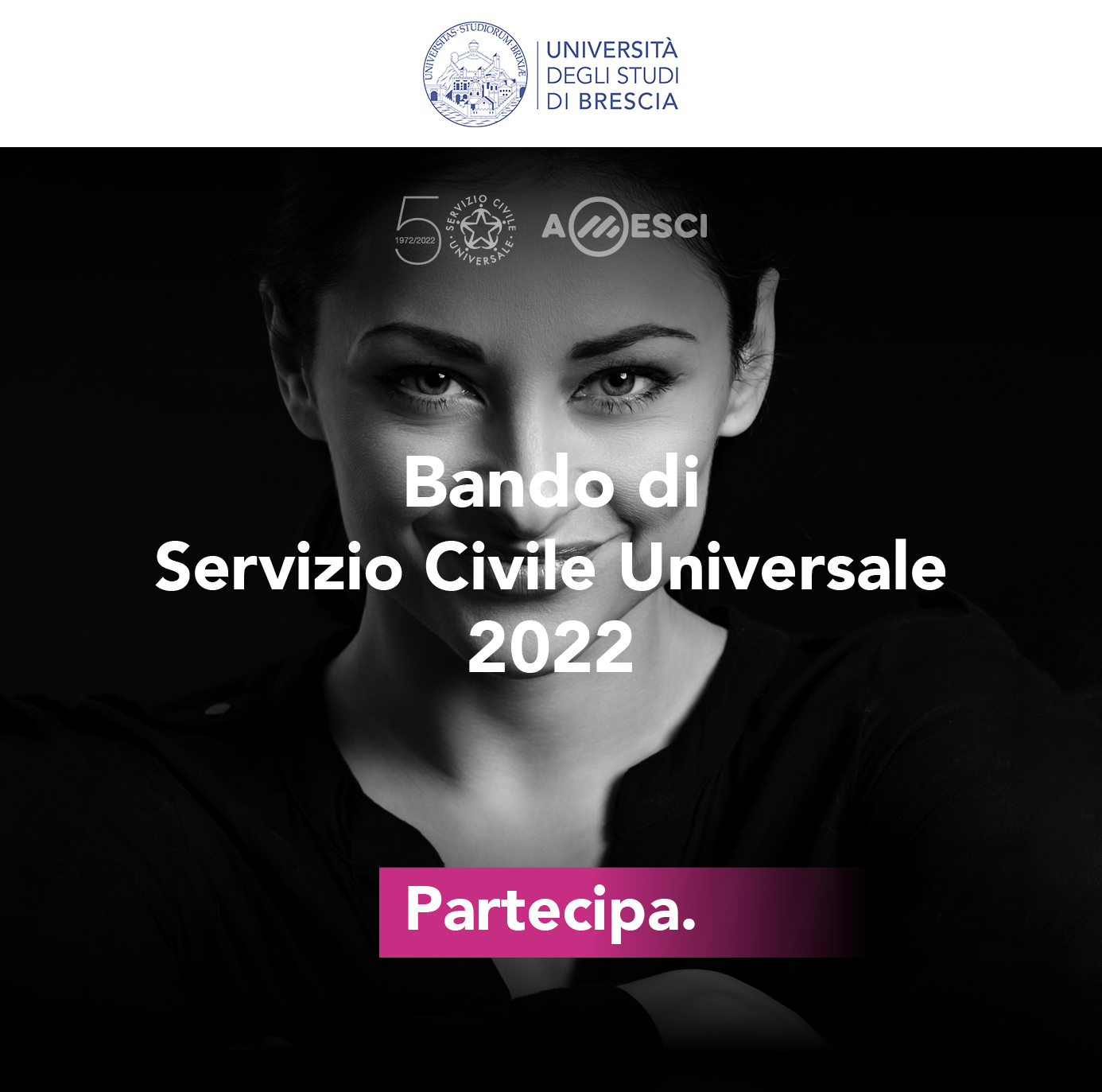 Servizio Civile Universale: bando selezione Operatori Volontari 2022 | UNIBS